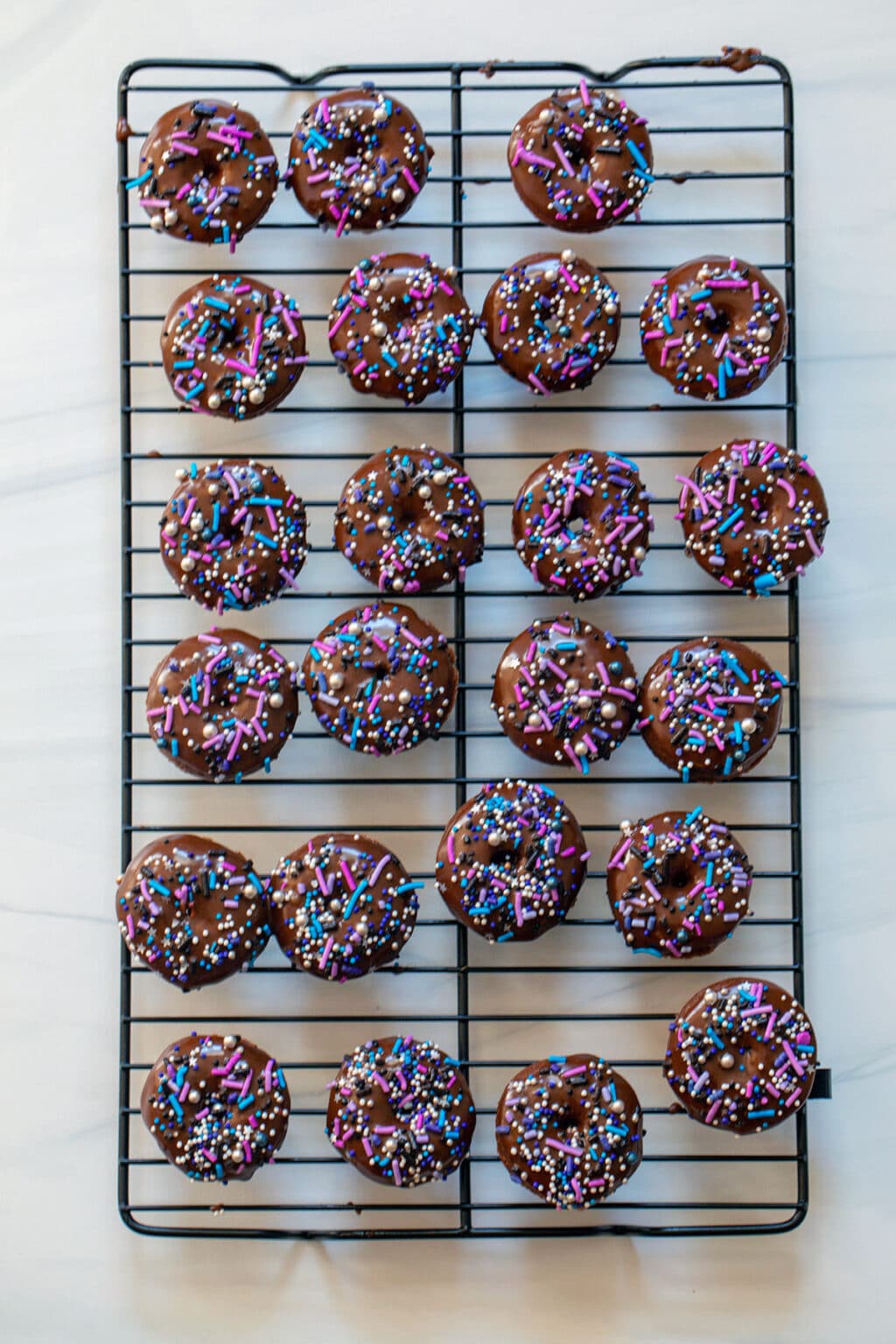 Mini Chocolate Donuts Recipe - We are not Martha