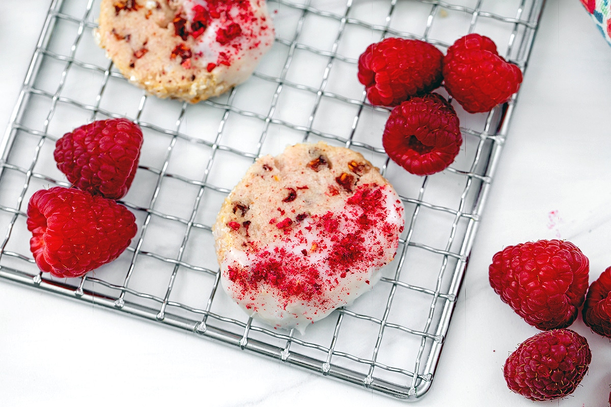 Raspberry Shortbread Cookies Recipe - We are not Martha