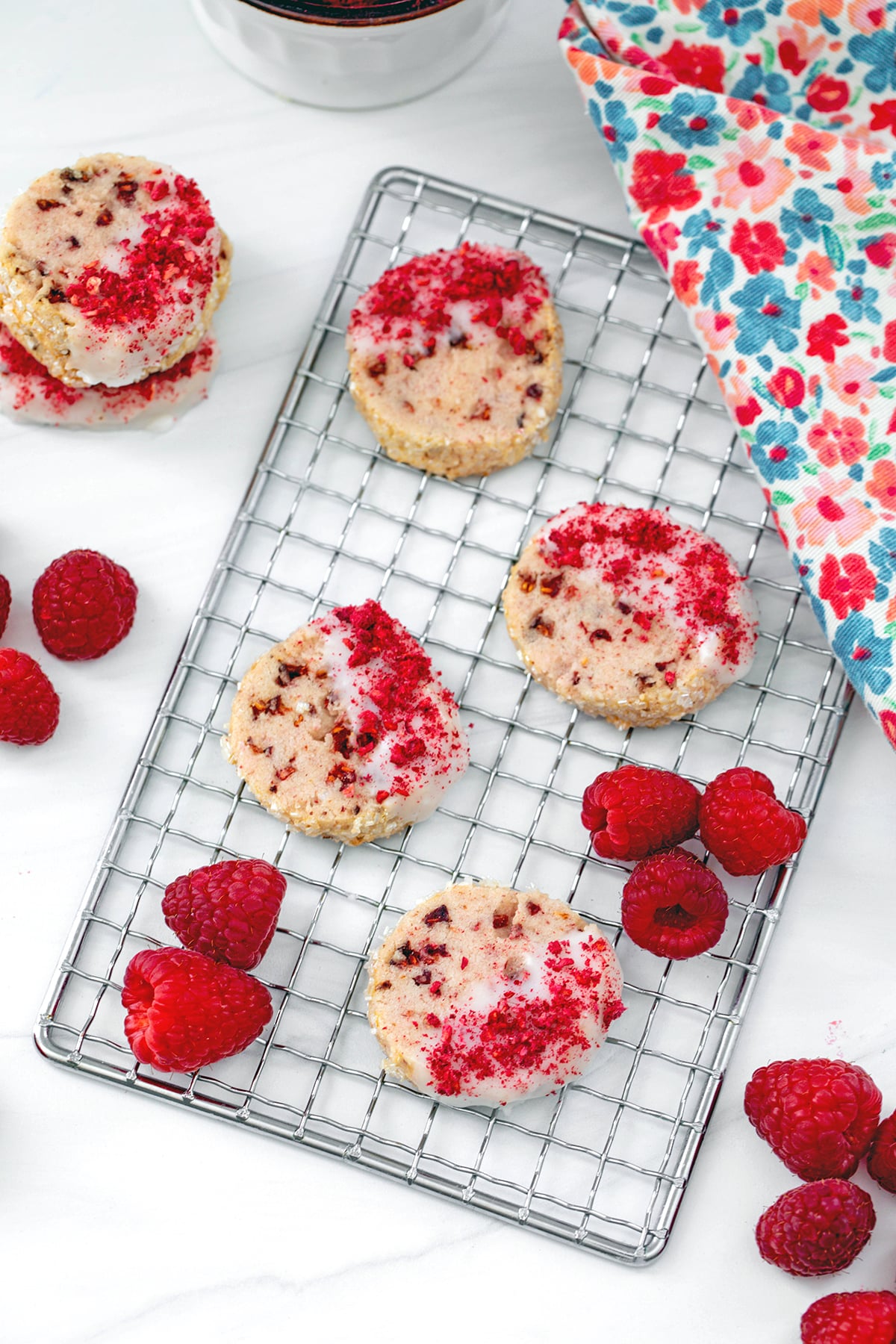 Raspberry Shortbread Cookies Recipe - We are not Martha