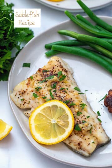 Sablefish Recipe {with Lemon Garlic Butter Sauce} - We are not Martha