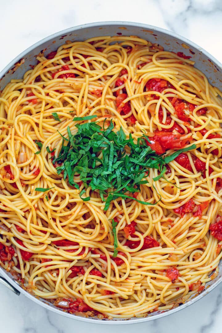 Spicy Spaghetti Recipe - We are not Martha