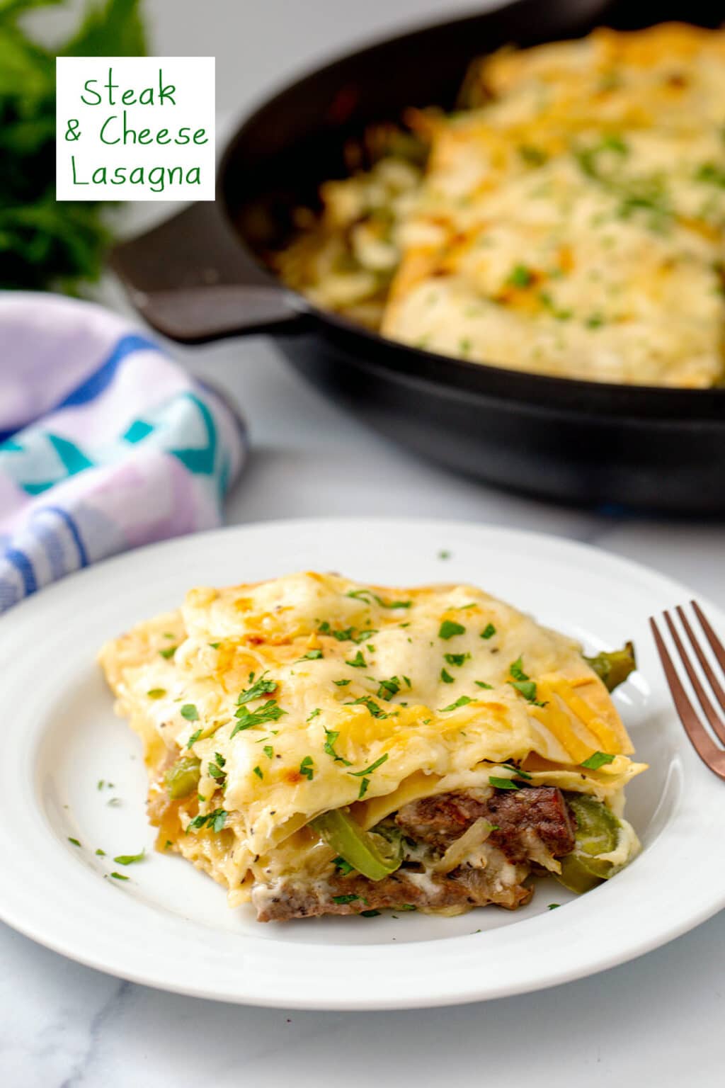 Steak and Cheese Lasagna Recipe - We are not Martha
