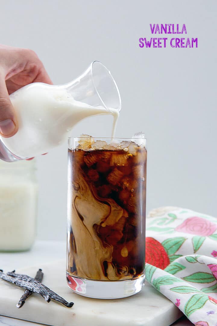 Vanilla Sweet Cream Recipe {Starbucks Copycat} - We are not Martha