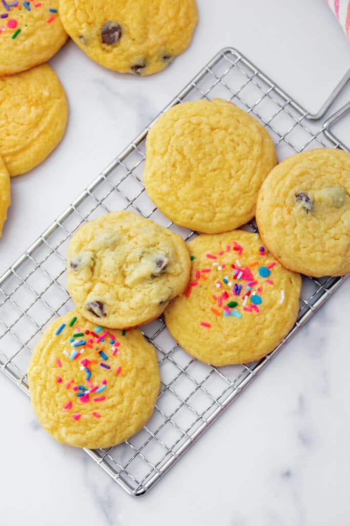 Yellow Cake Mix Cookies Recipe - We are not Martha