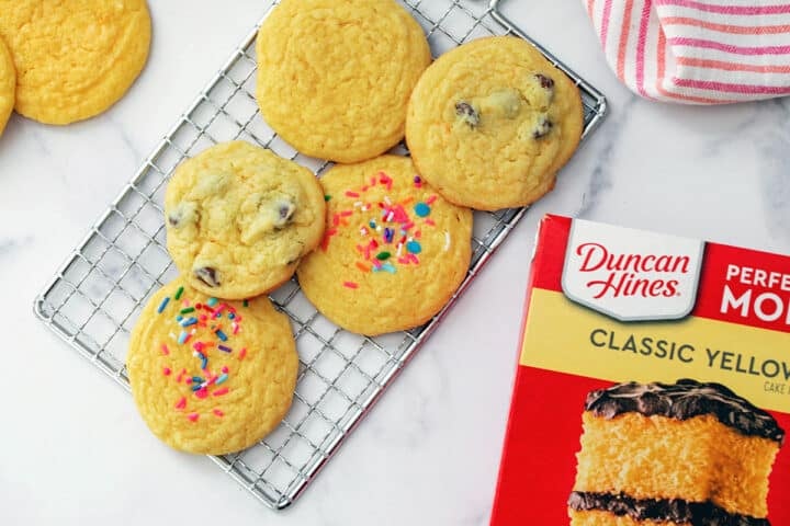 Yellow Cake Mix Cookies Recipe - We are not Martha