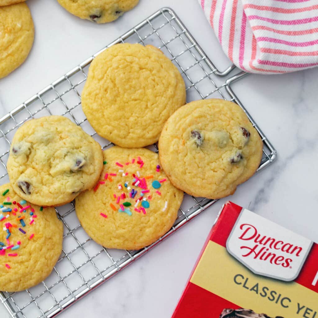 Cake Mix Cookie Bars Recipe - We are not Martha